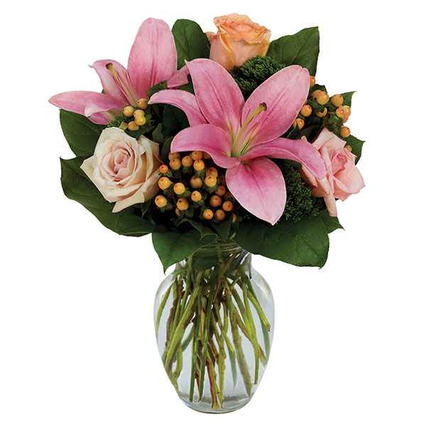 Pink Rose Petal & Lily Surprise for delivery today | Ruth's Roses