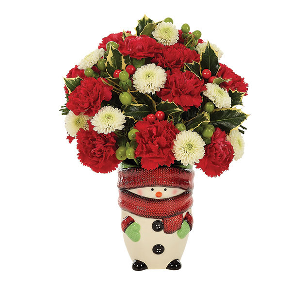 Snowman Greetings Bouquet for delivery today | Flowers By Nora