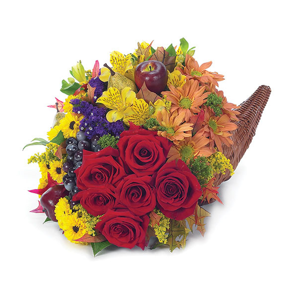 Autumn Celebration Cornucopia for delivery today | Ruth's Roses