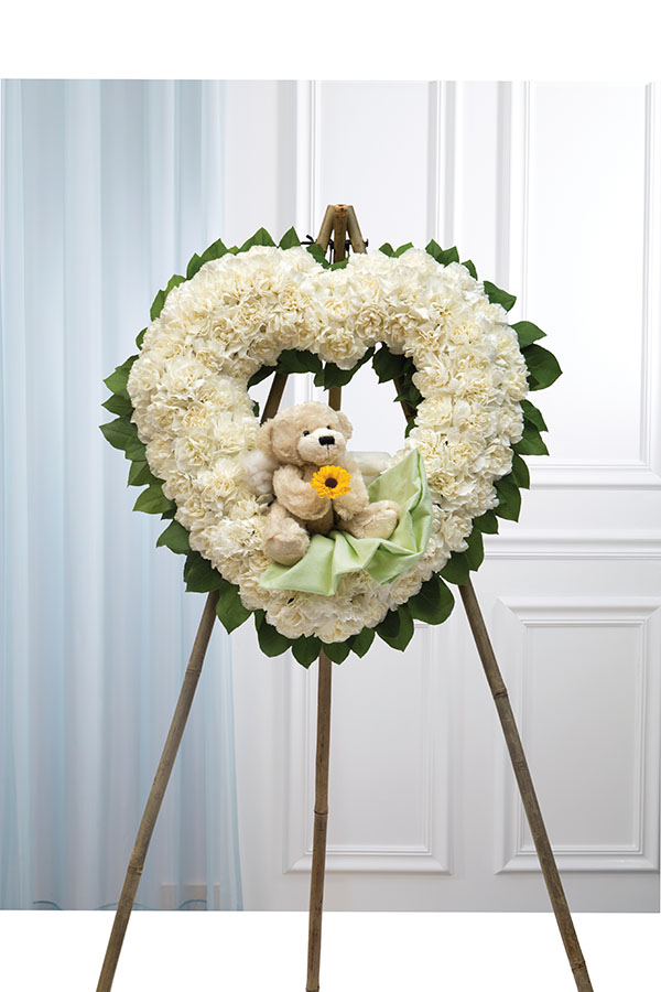 Open Heart Wreath - Infant for delivery today | Ruth's Roses